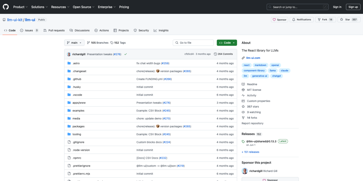 llm-ui 学习资料汇总 - 专为LLM打造的React库 - 懂AI