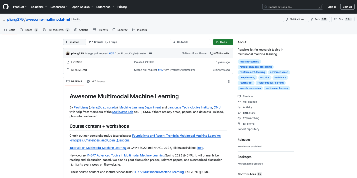 awesome-multimodal-ml学习资料汇总 - 多模态机器学习项目介绍 - 懂AI
