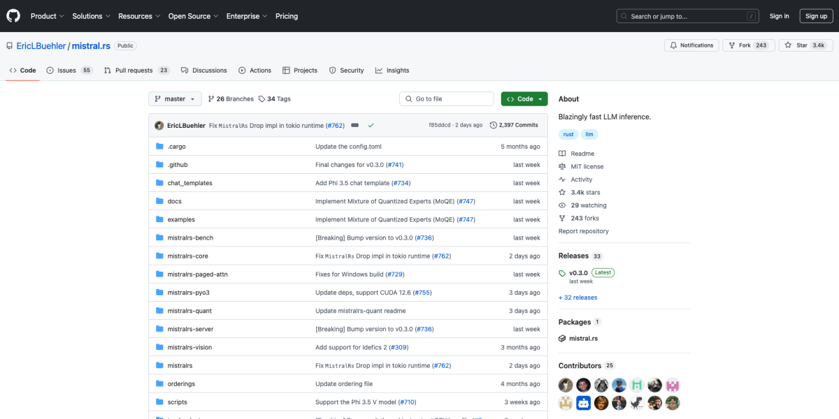 mistral.rs入门指南 - 快速高效的LLM推理平台 - 懂AI