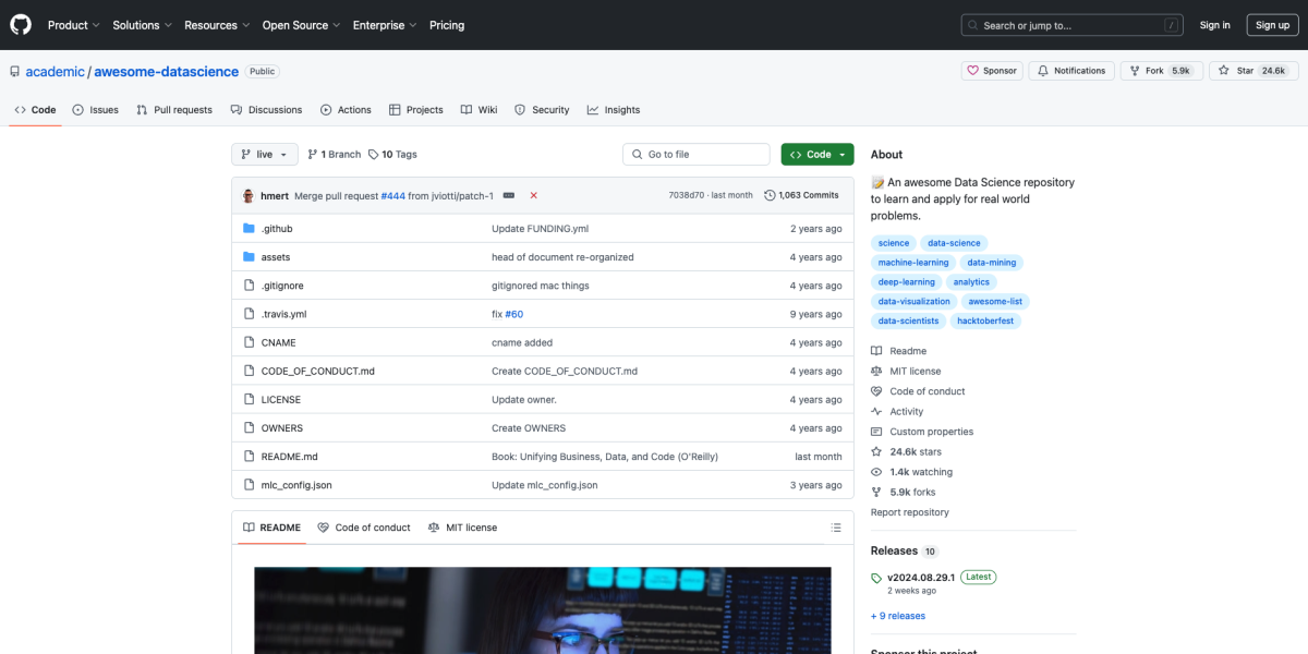 awesome-datascience学习资料汇总 - 全面的数据科学资源集合 - 懂AI