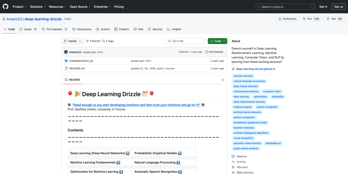 deep-learning-drizzle学习资料汇总 - 深度学习课程资源导航 - 懂AI