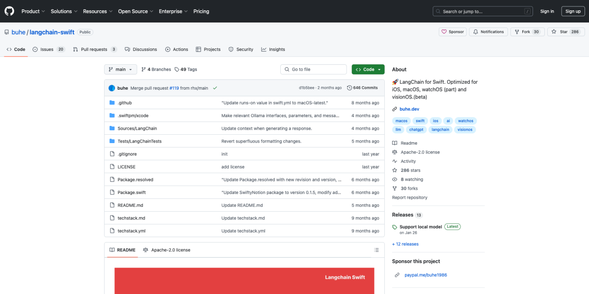 langchain-swift学习资料汇总 - 为iOS和macOS开发优化的LangChain框架 - 懂AI