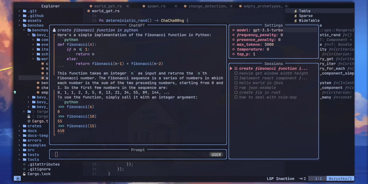 ChatGPT.nvim: 在Neovim中集成OpenAI强大的ChatGPT功能 - 懂AI