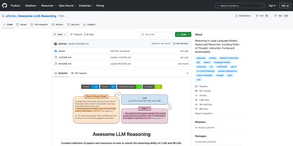Awesome-LLM-Reasoning: 大型语言模型推理能力的前沿探索 - 懂AI