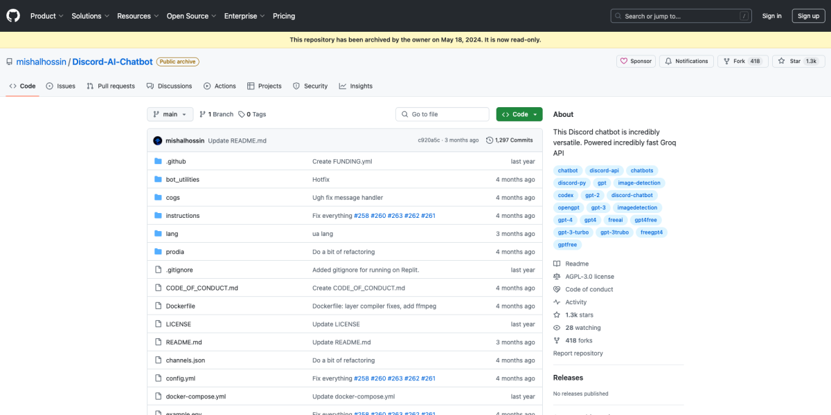 Discord AI Chatbot：功能强大的AI聊天机器人 - 懂AI