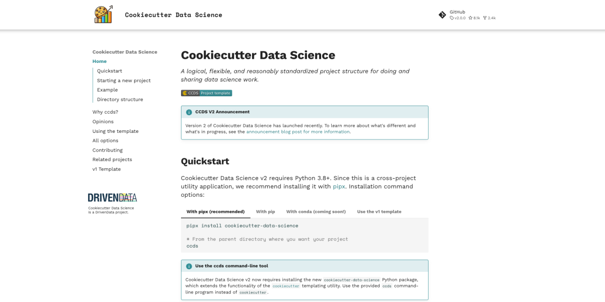 Cookiecutter Data Science:一个标准化且灵活的数据科学项目结构 - 懂AI