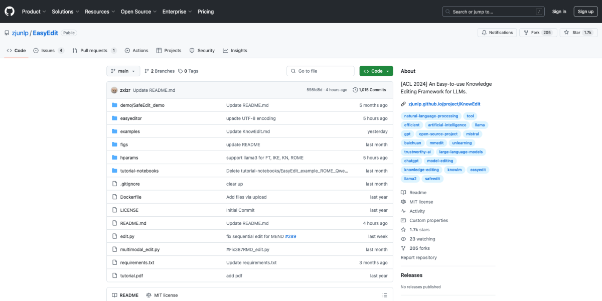 EasyEdit:一个易用的大型语言模型知识编辑框架 - 懂AI