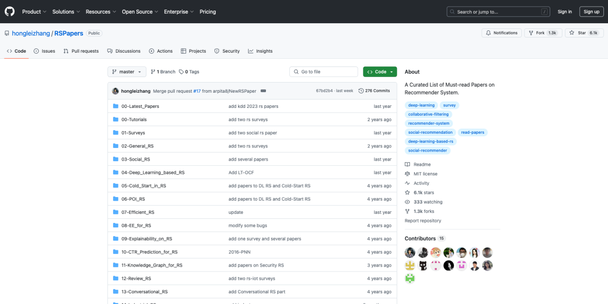 RSPapers: 推荐系统领域必读论文精选 - 懂AI