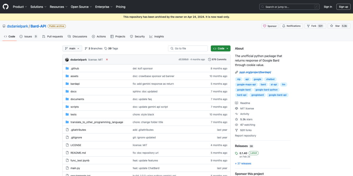 Bard-API:非官方的Google Bard Python接口包 - 懂AI