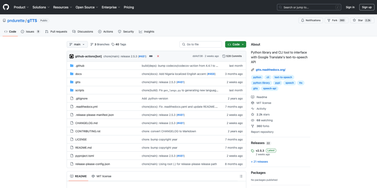 gTTS: 强大的Python文本转语音库 - 懂AI
